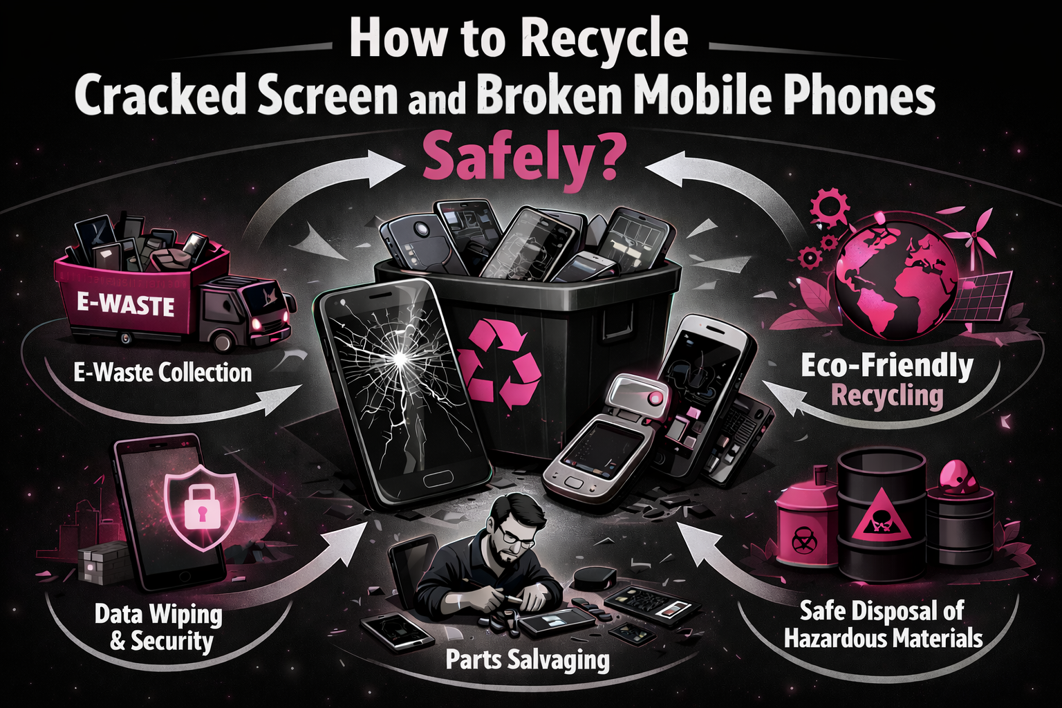 Recycle Cracked Screen Phones & Broken Mobiles Safely